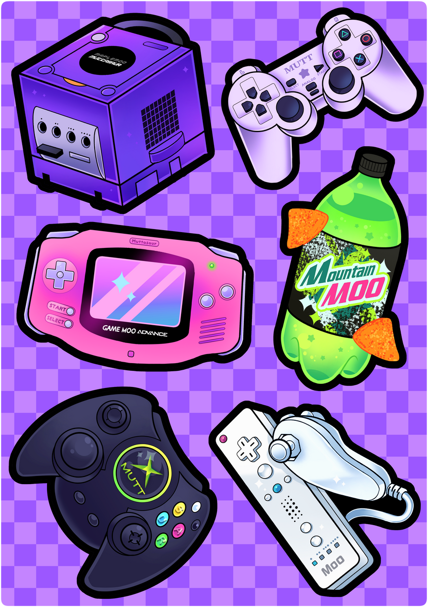 Gamer Sticker Sheet – Muttasaur