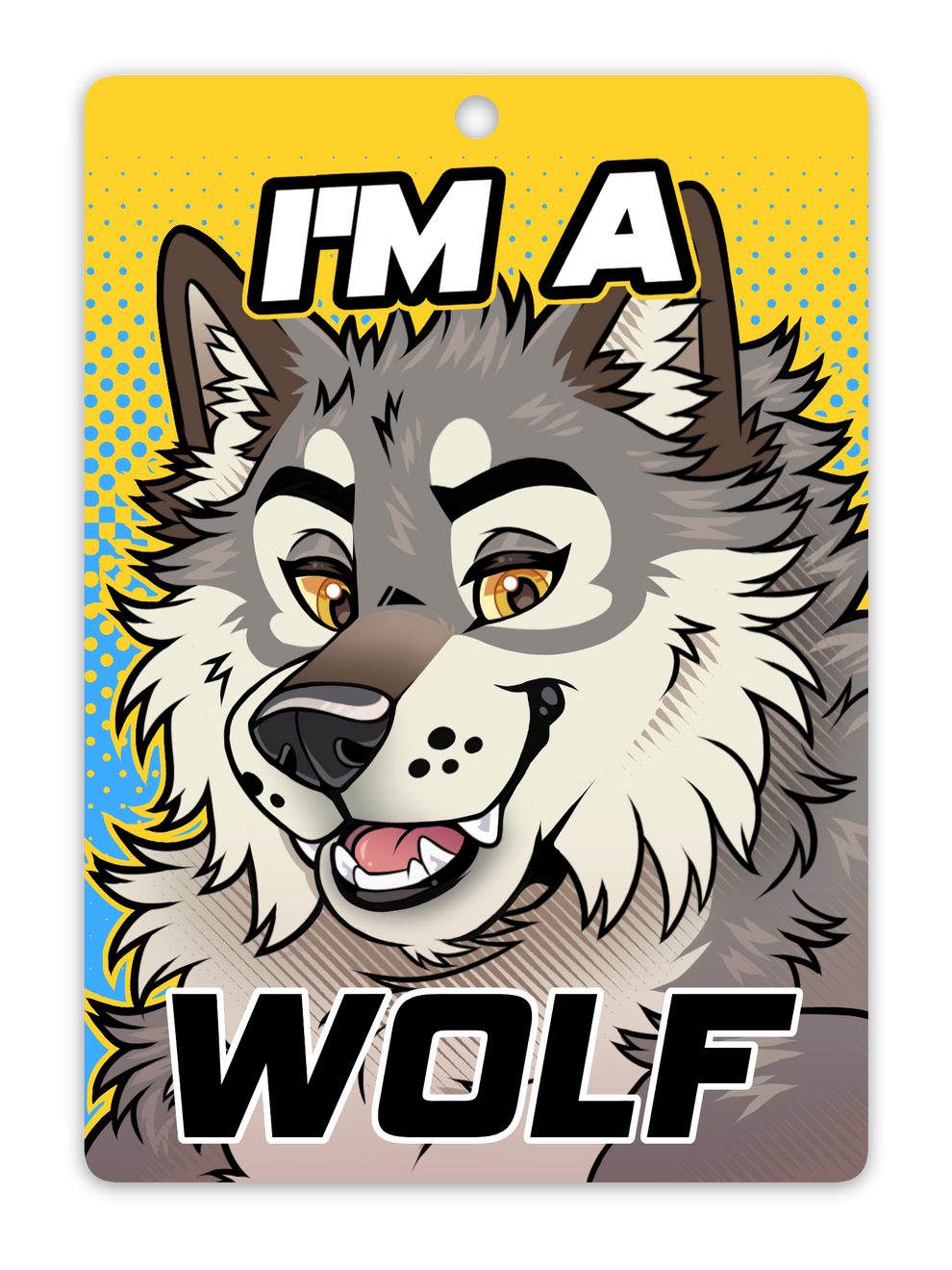 IM A WOLF BADGE – Muttasaur