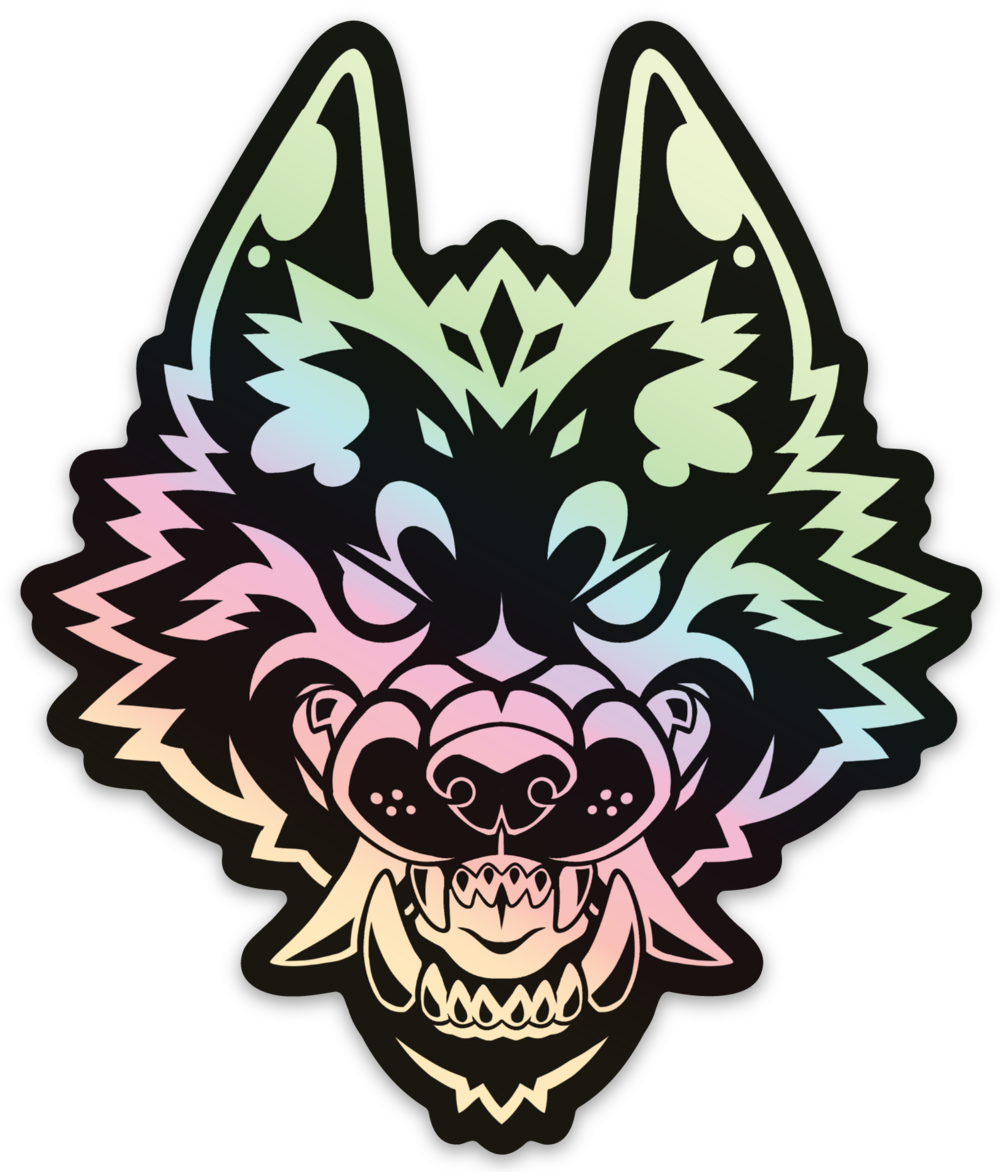 Shiny Werewolf Holo Sticker – Muttasaur