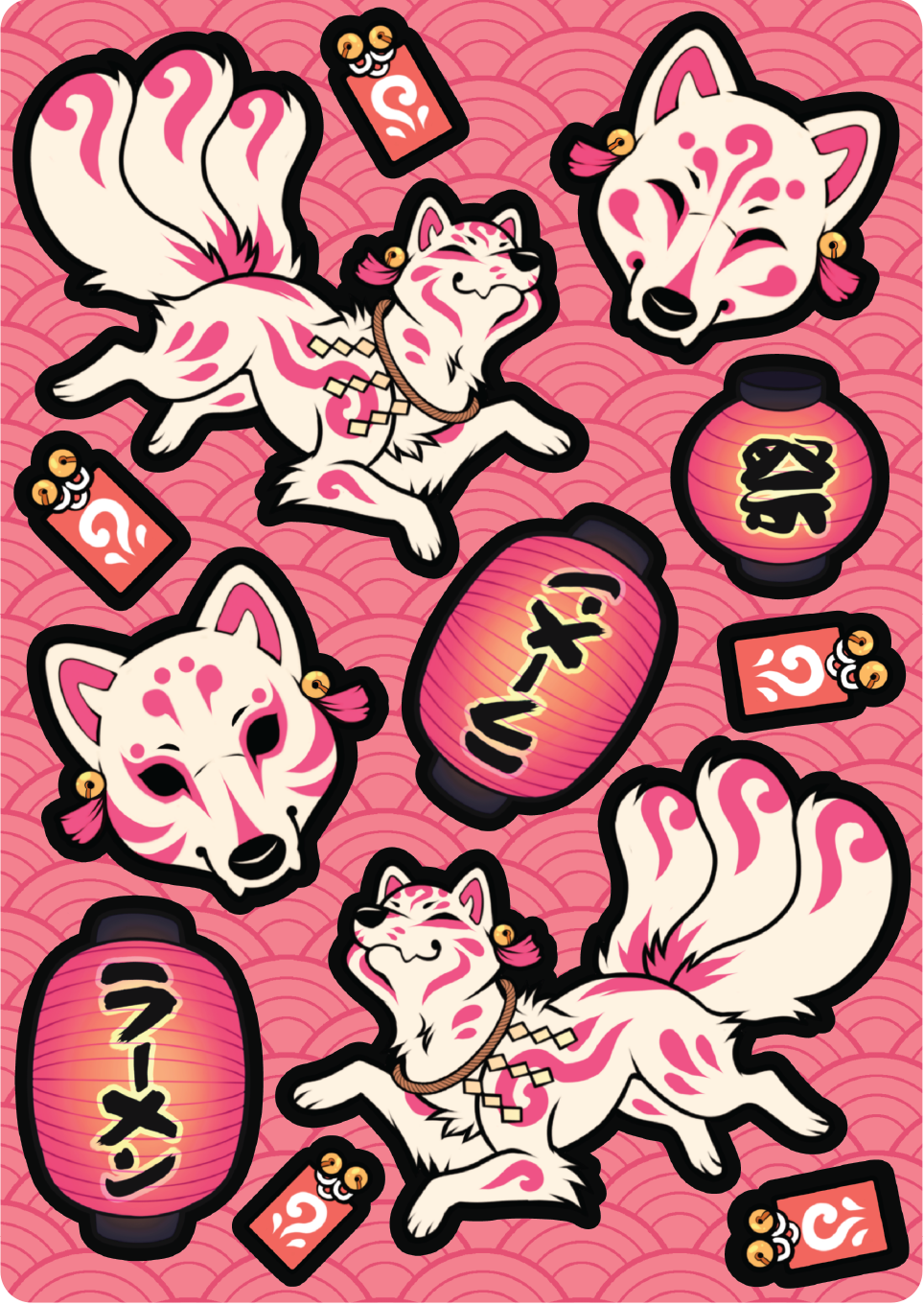 Kitsune Festival Sticker Sheet – Muttasaur